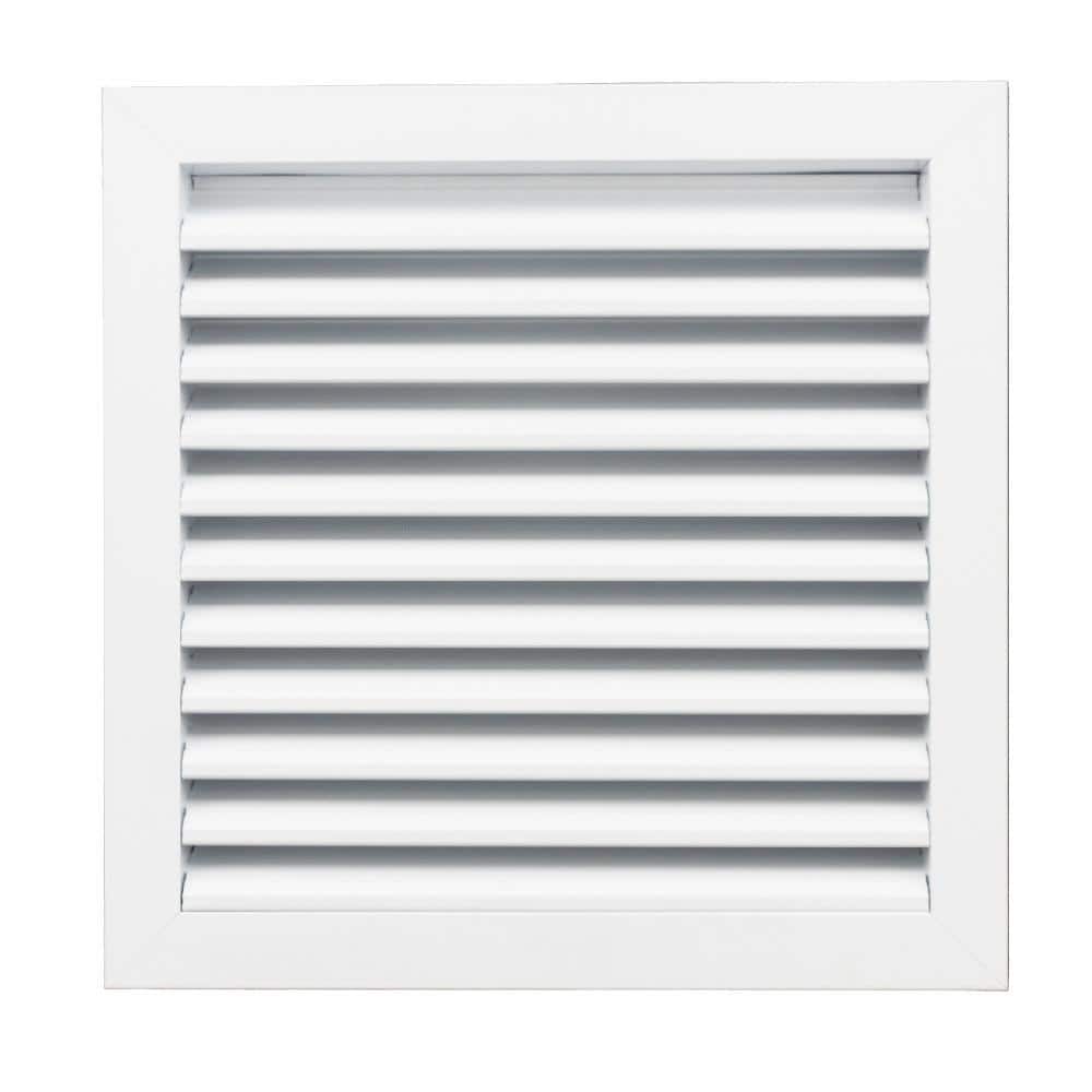 ACLAMINAIRE 12 in. x 12 in. Aluminum Return Air Grille in White L-RA-LP ...