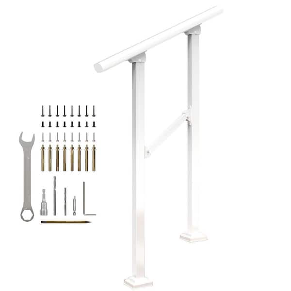 Afoxsos Adjustable Galvanized Metal Hand Rail for Outdoor Steps with ...