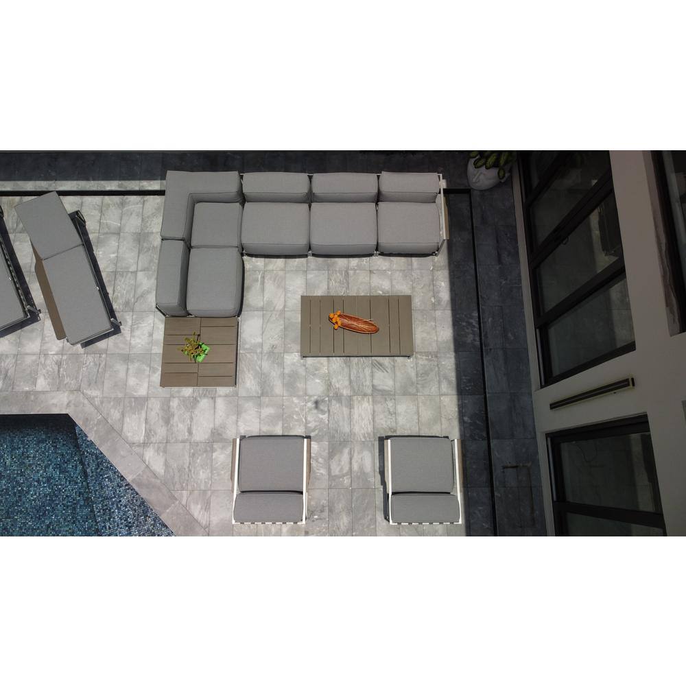 Outsy Sunrise Collection, 9-piece Extra Deep Seating Metal Patio ...