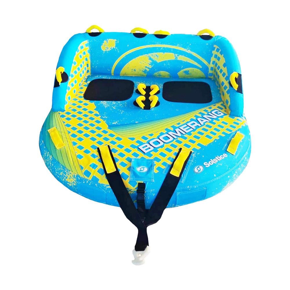 Solstice Boomerang 64 in. Blue/Yellow Inflatable Water Sport Tube ...