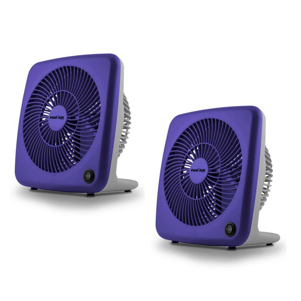 FANFAIR 2 PACK 7 in. Personal Box Fan in Blue MFPF700B2PK974 - The Home ...