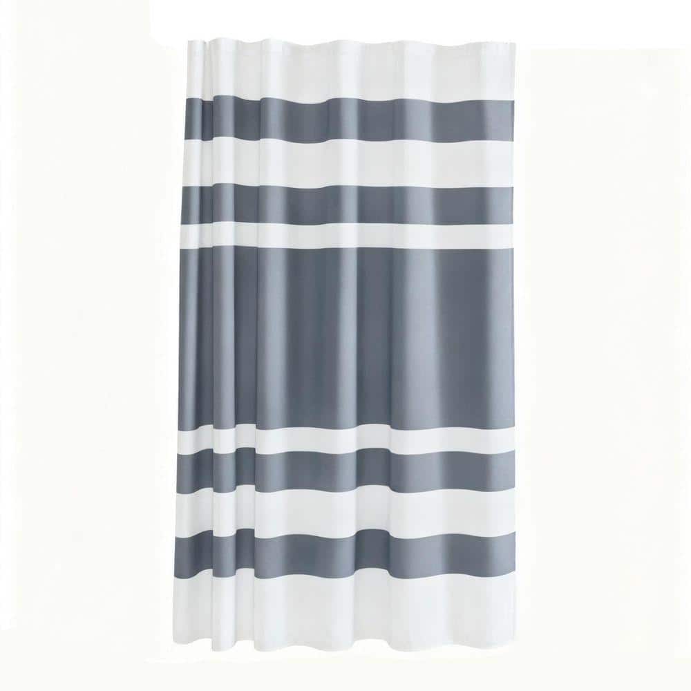 Tileon 36 in. W x 72 in. L Polyester Shower Curtain, Modern Waterproof ...