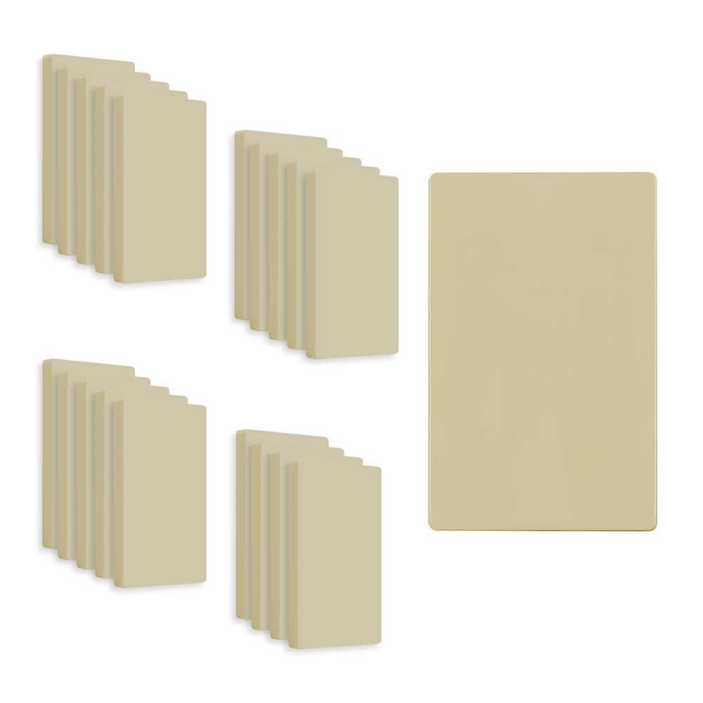 ENERLITES 1-Gang Ivory Blank Plate Cover Plastic Screwless Wall Plate ...