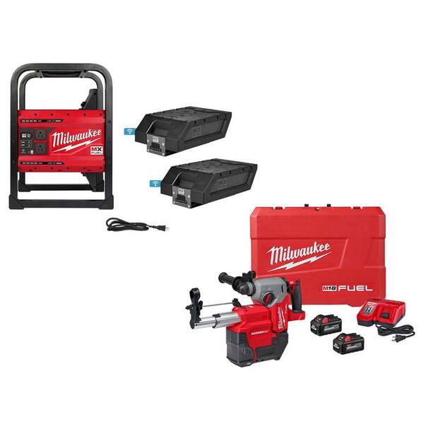 Milwaukee MX FUEL 3600-Watt/1800-Watt Batt Powered Push Start Generator ...