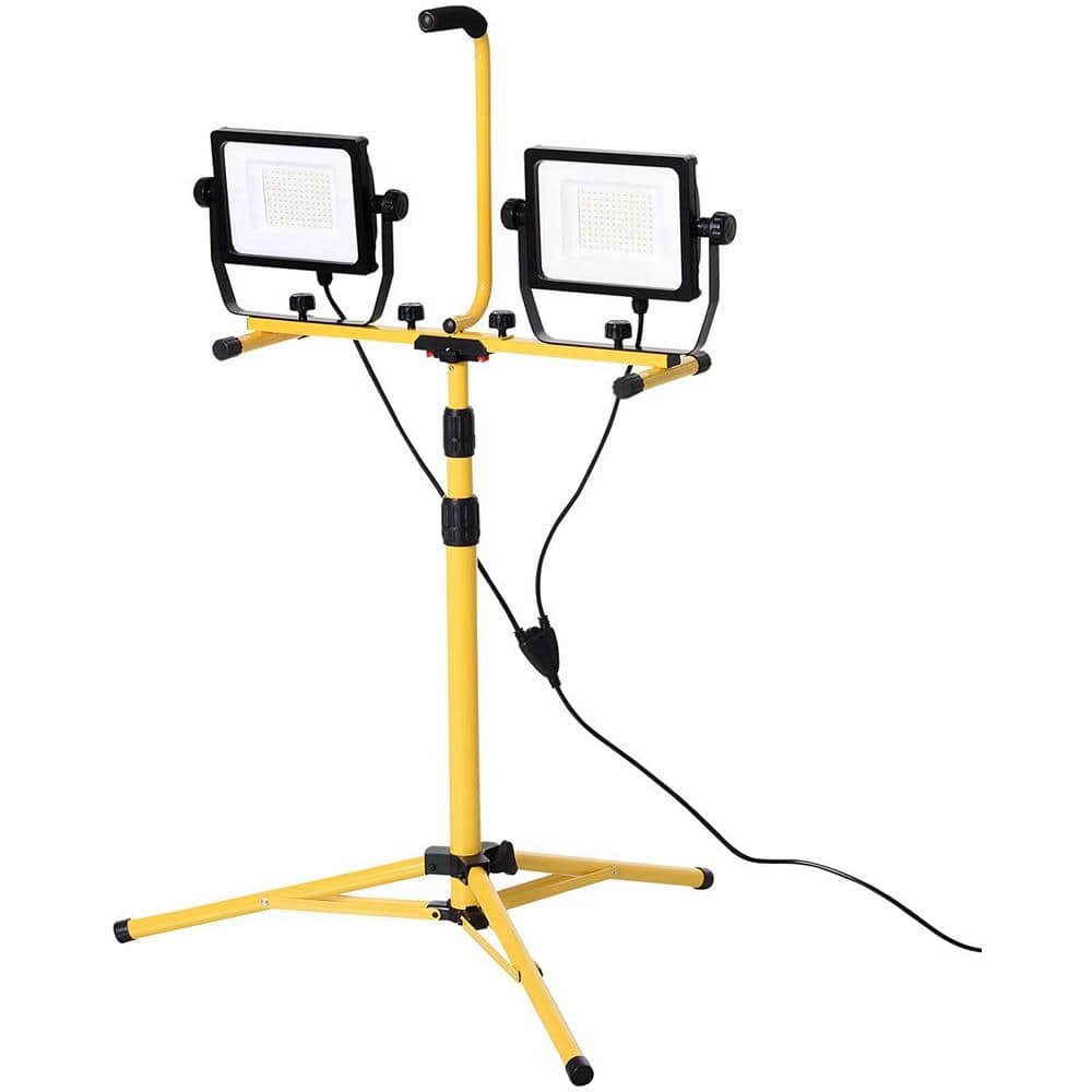 Sunlite 14,000 Lumens Hardwired Corded Integrated LED Dual Head ...