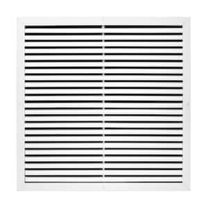 ACLAMINAIRE 24 in. x 24 in. Aluminum Return Air Grille in White L-RA ...