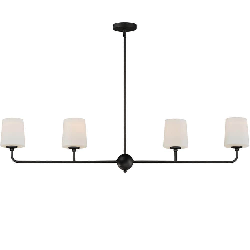 Maxim Lighting Bristol 4-Light Satin Brass Linear Chandelier Pendant ...