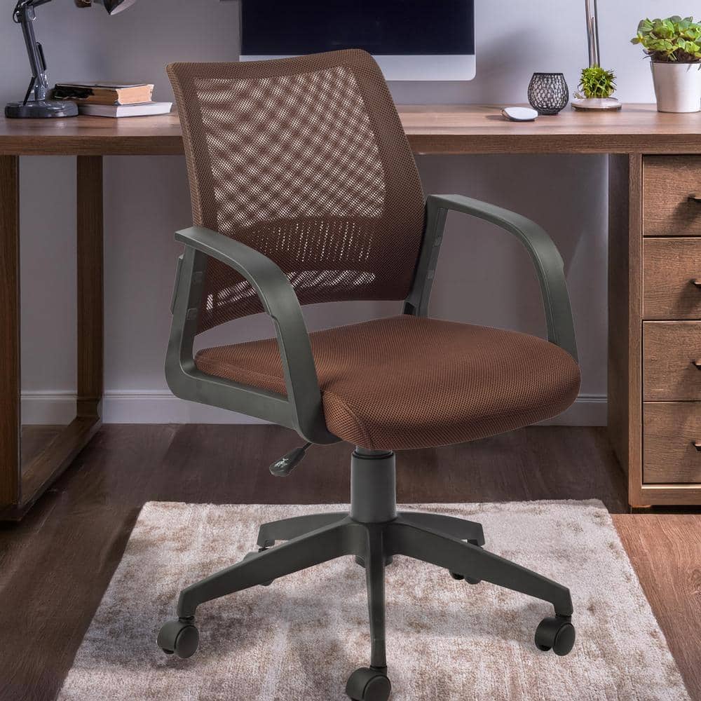 Leick Home Office Mesh Back Adjustable Height Swivel Ergonomic Desk ...