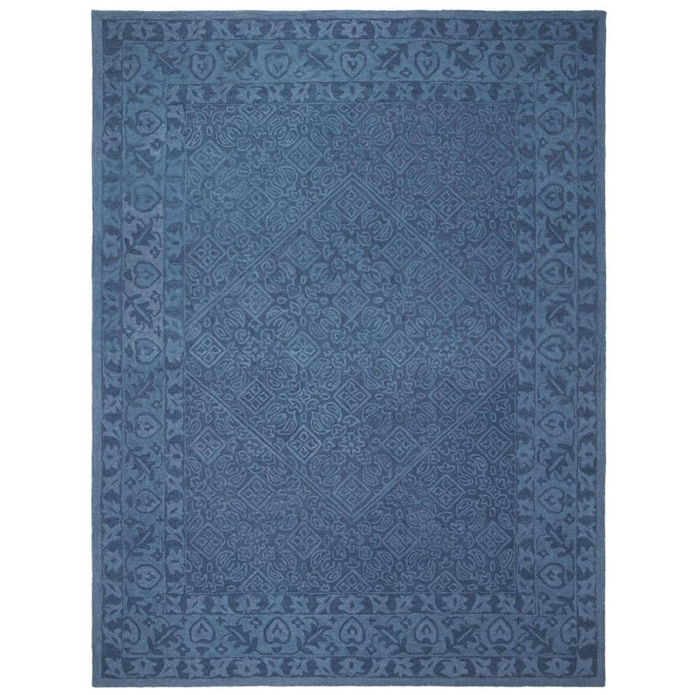 SAFAVIEH Dip Dye Navy Blue 8 ft. x 10 ft. Border Area Rug DDY151N-8 ...