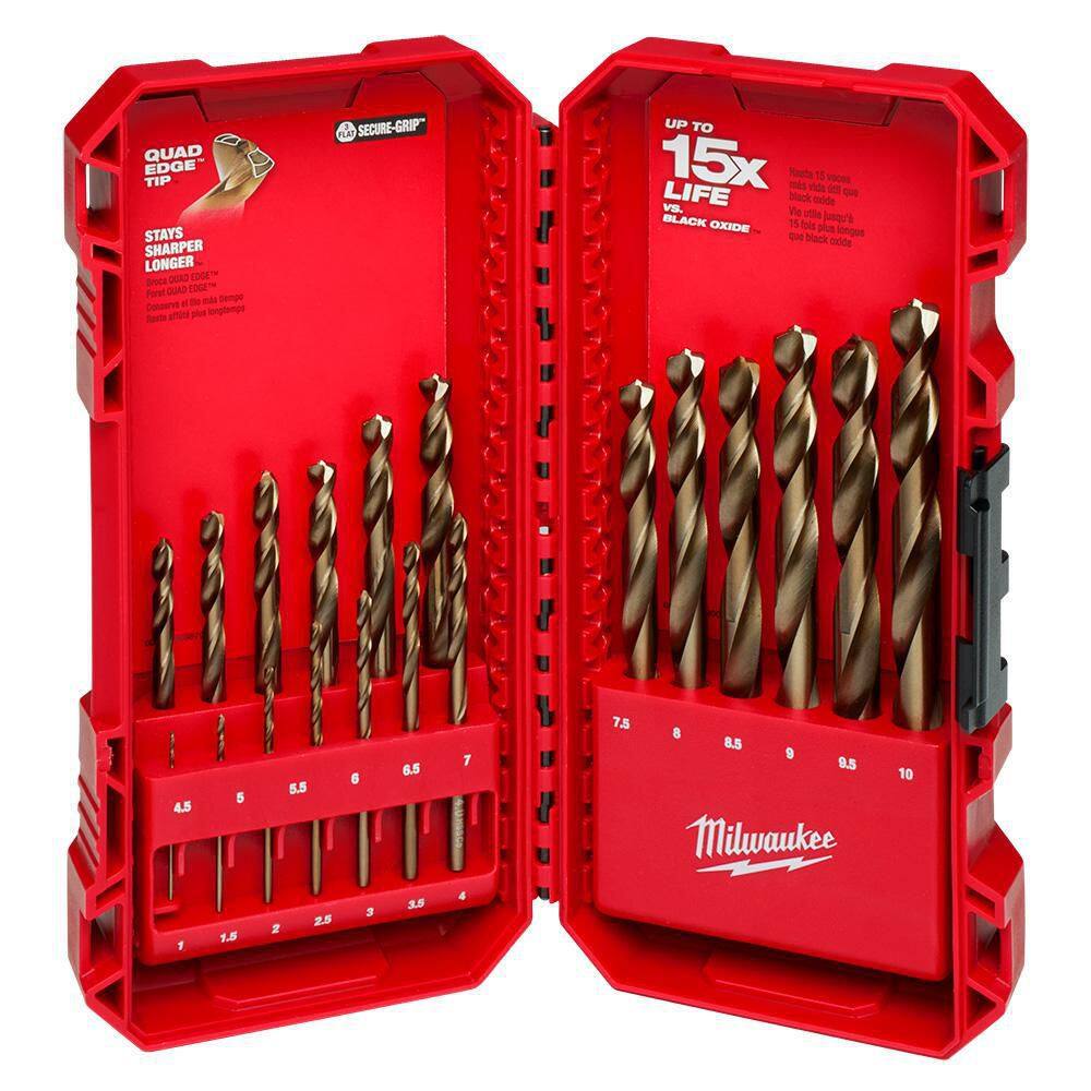 Milwaukee Cobalt Red Helix Metric Drill Bit Set For Drill Drivers 19 Milwaukee Cobalt Red Helix Metric Drill Bit Set For Drill Drivers 19