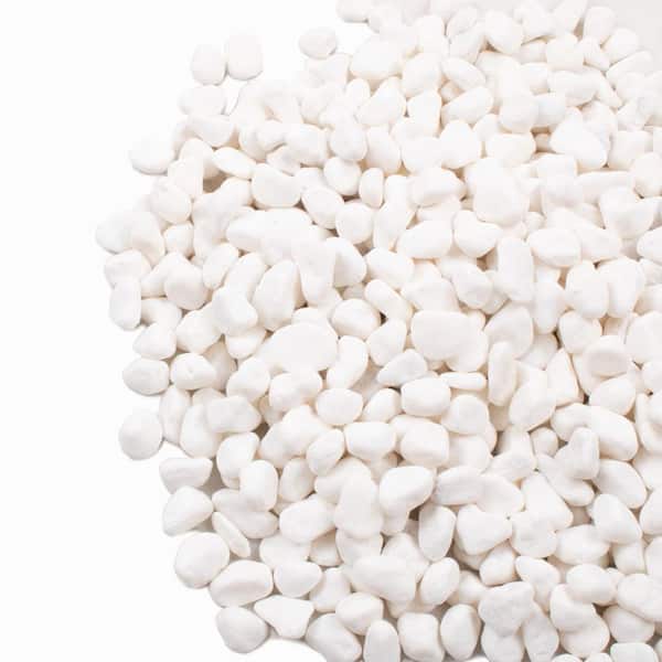 1.8 lb White Pebbles for Plants and Vases, Decorative Gravel Stones, 0. ...