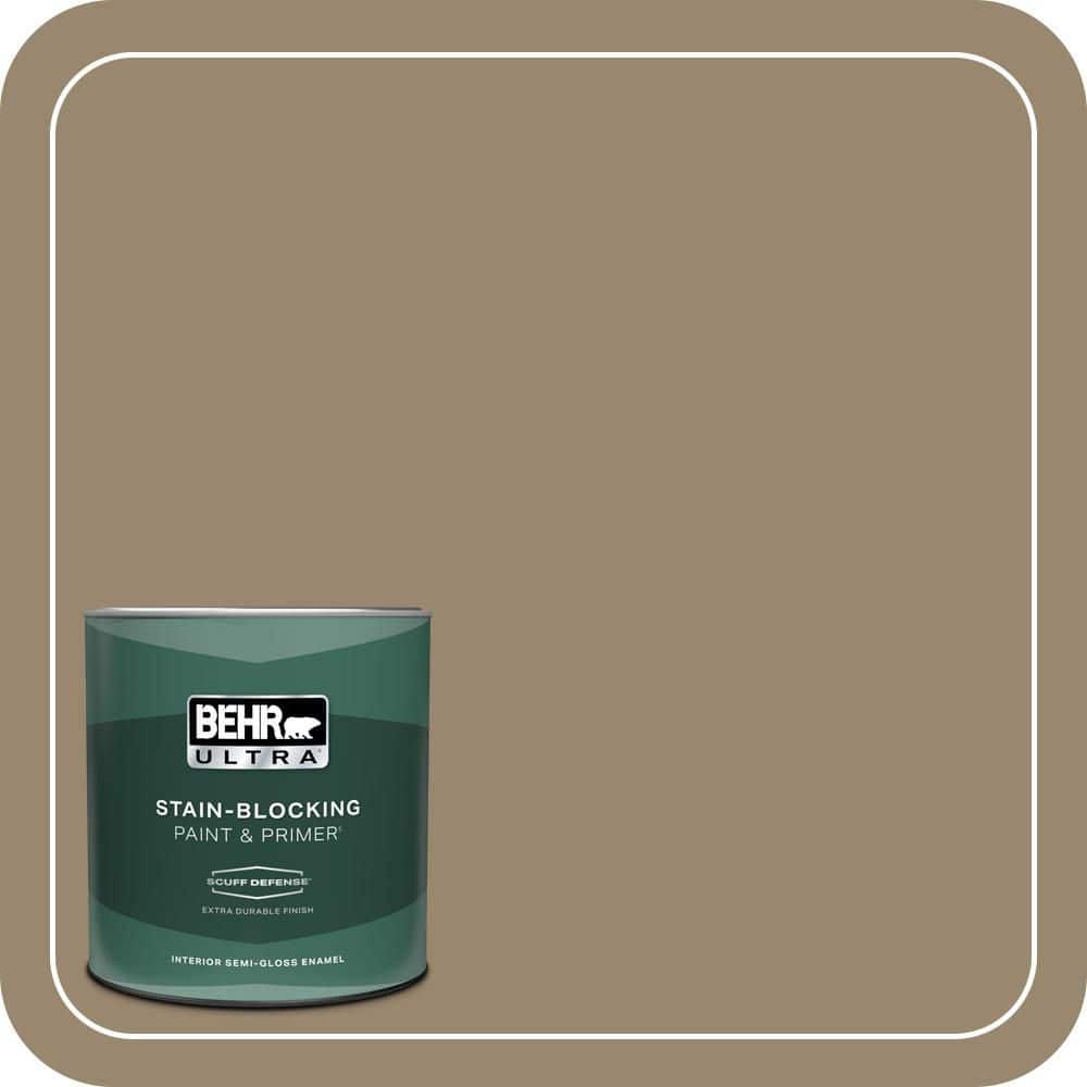 BEHR ULTRA 1 qt. #710D-5 Mississippi Mud Extra Durable Semi-Gloss ...