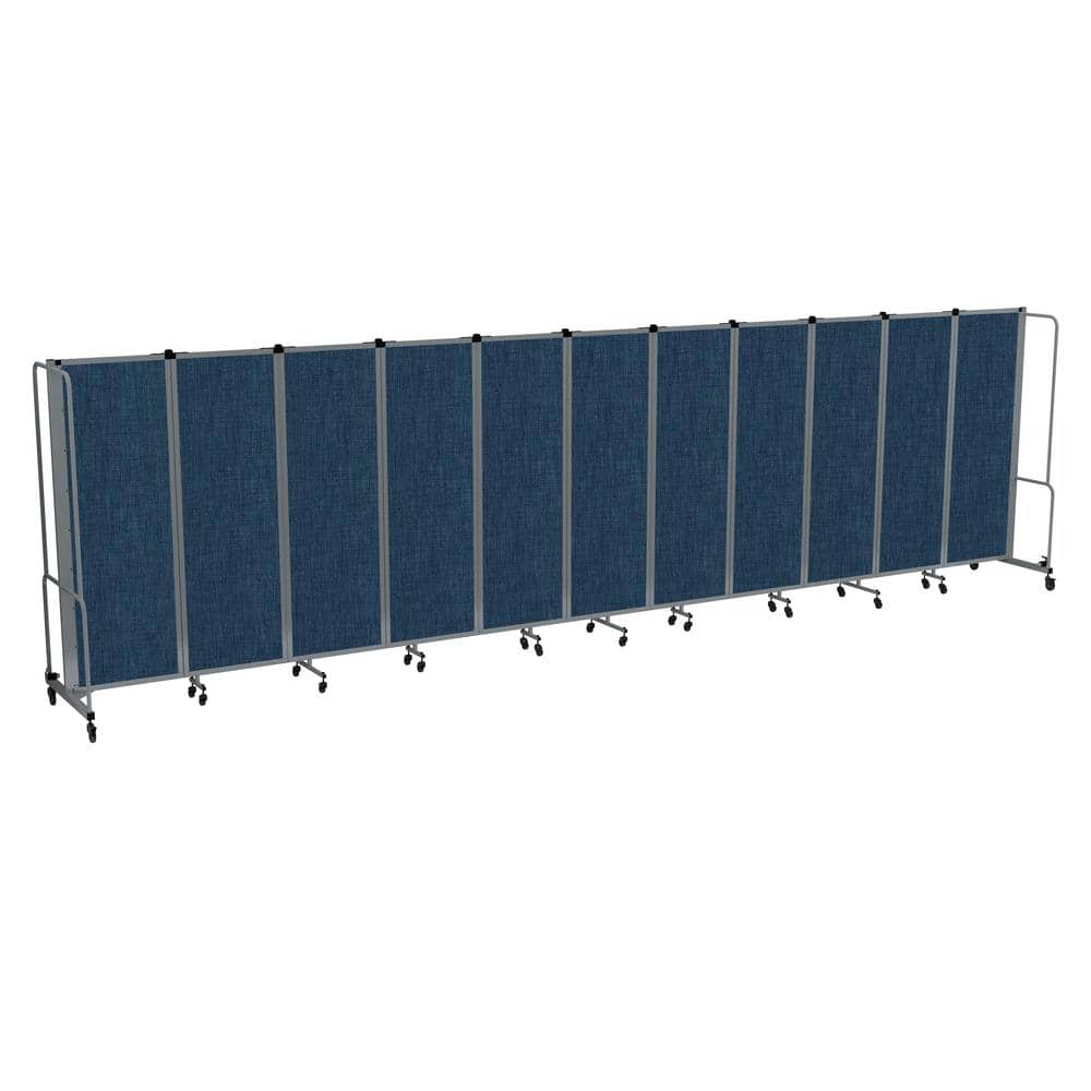 HAMPDEN FURNISHINGS Otis Collection 11-Panel PET Room Divider Blue/Grey ...