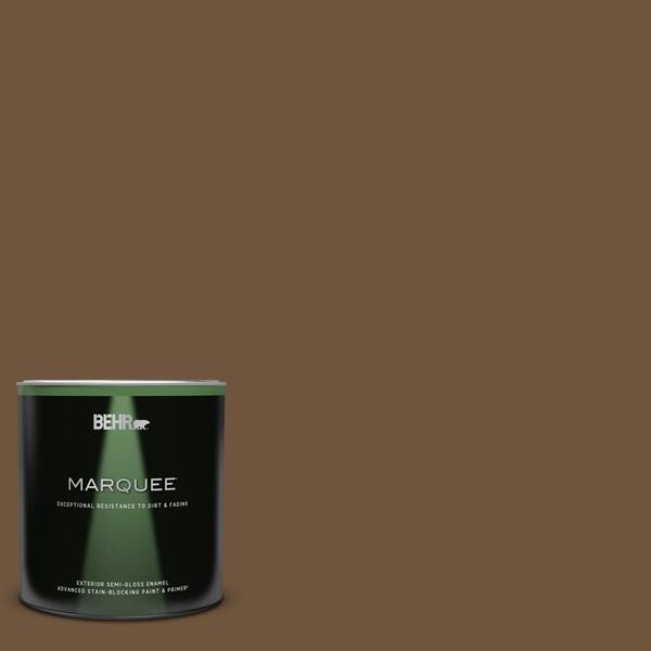 BEHR MARQUEE 1 qt. #PPU4-20 Ancient Root Semi-Gloss Enamel Exterior ...