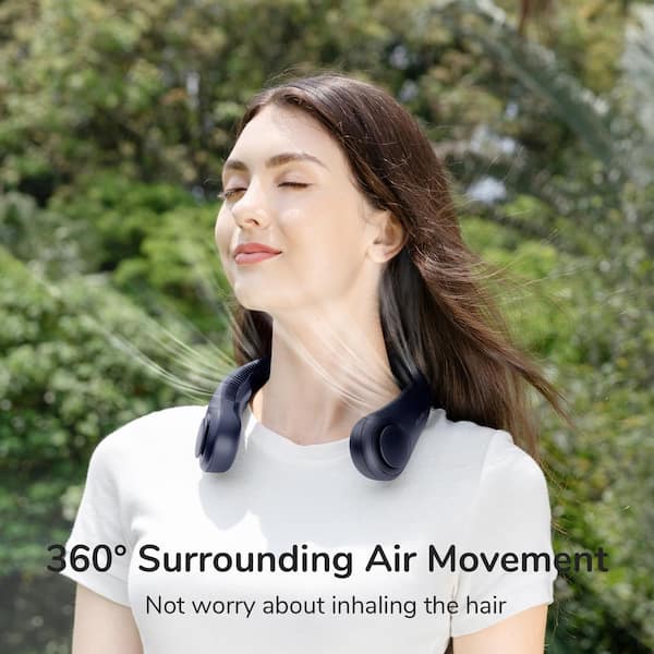 JISULIFE 8 in. 3-Speeds Personal Fan in Dark Blue FA14 - The Home Depot