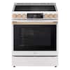 LG STUDIO 6.3 cu. ft. SMART Slide-In Electric Range in Essence White ...