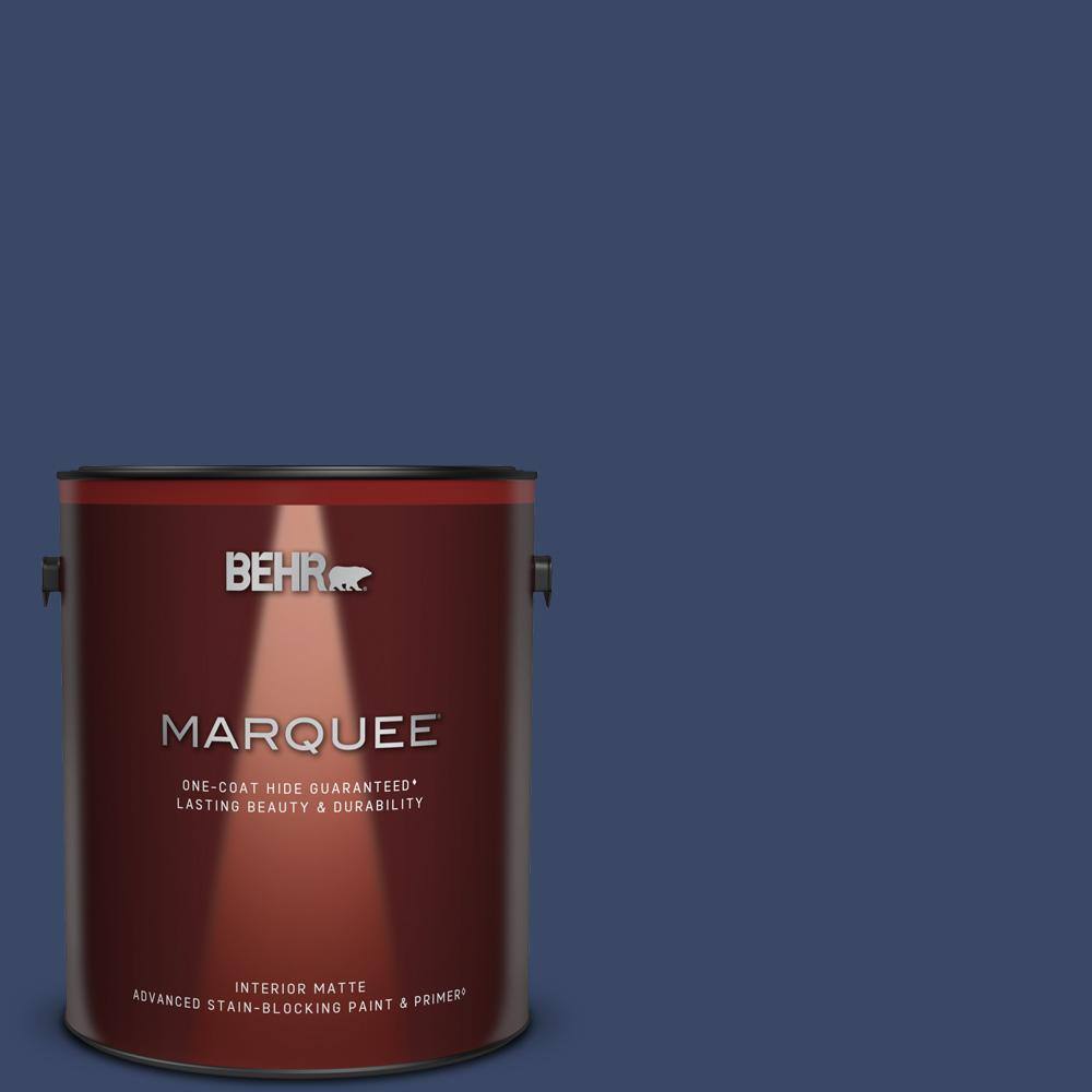 BEHR MARQUEE 1 gal. #MQ5-14 Bon Nuit One-Coat Hide Matte Interior Paint ...