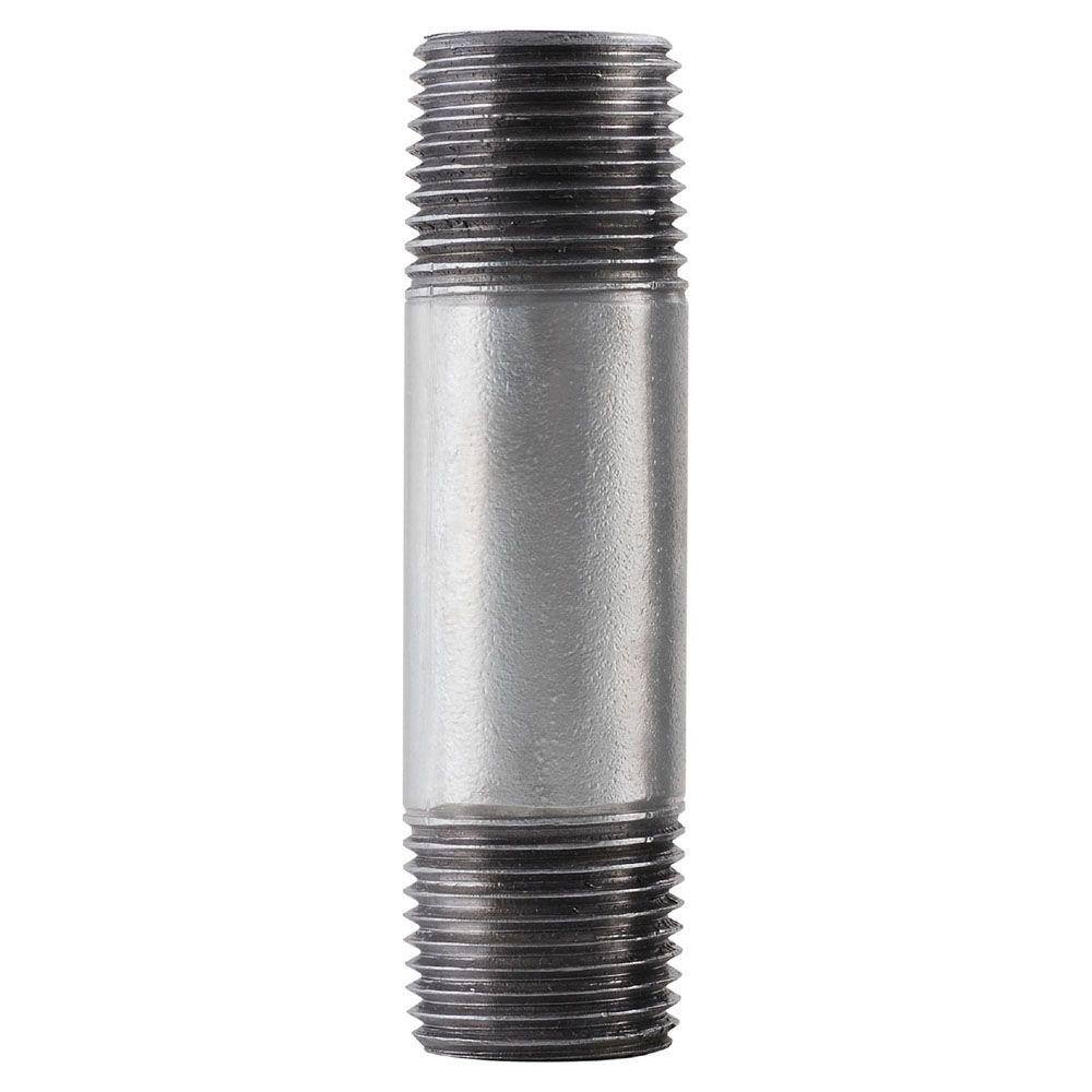 STZ 1-1/4 in. x 12 in. Galvanized Steel Fittings & Connectors Nipple ...