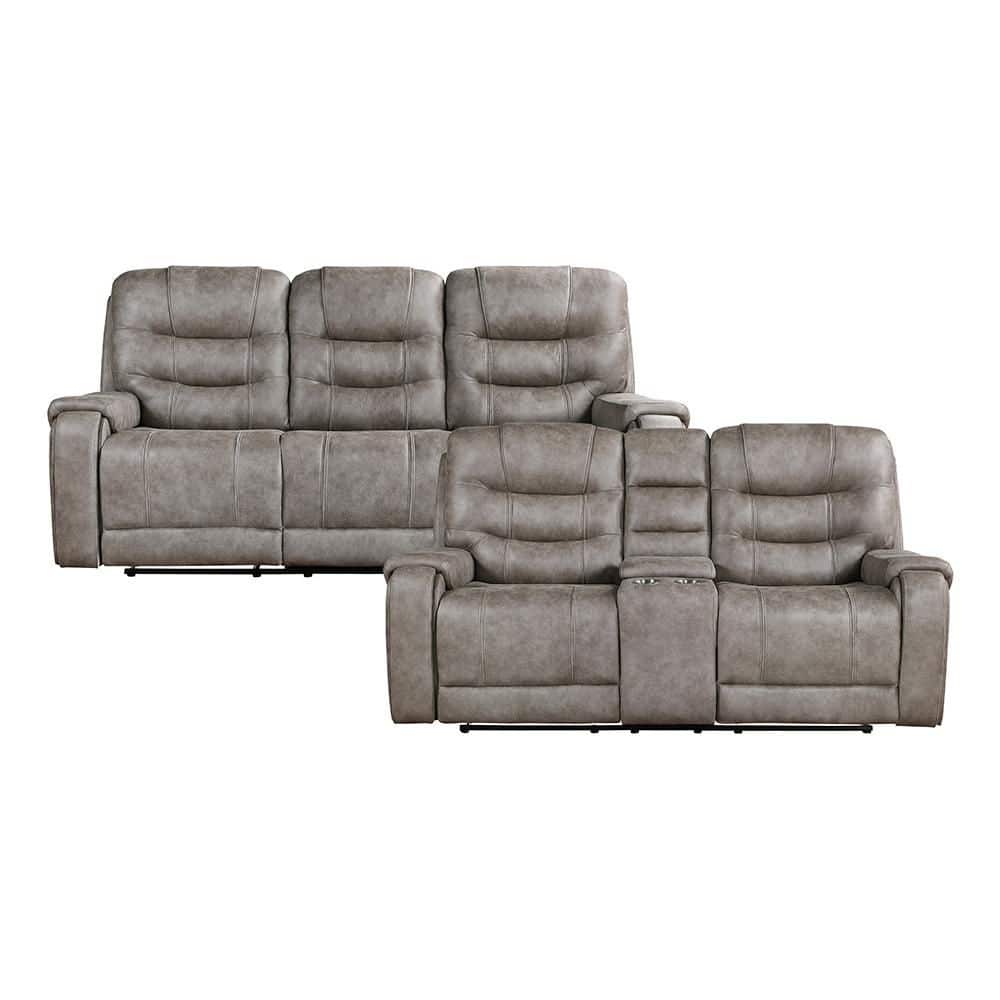 Lazzara Millington 87 in. W. Pillow Top Arm Microfiber Rectangle 2 ...