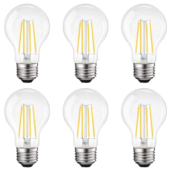 LUXRITE 100-Watt Equivalent A19 1600 Lumens LED Light Bulb 5000K Bright ...