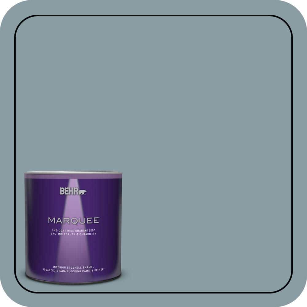 BEHR MARQUEE 1 qt. #540F-4 Shale Gray Eggshell Enamel Interior Paint ...