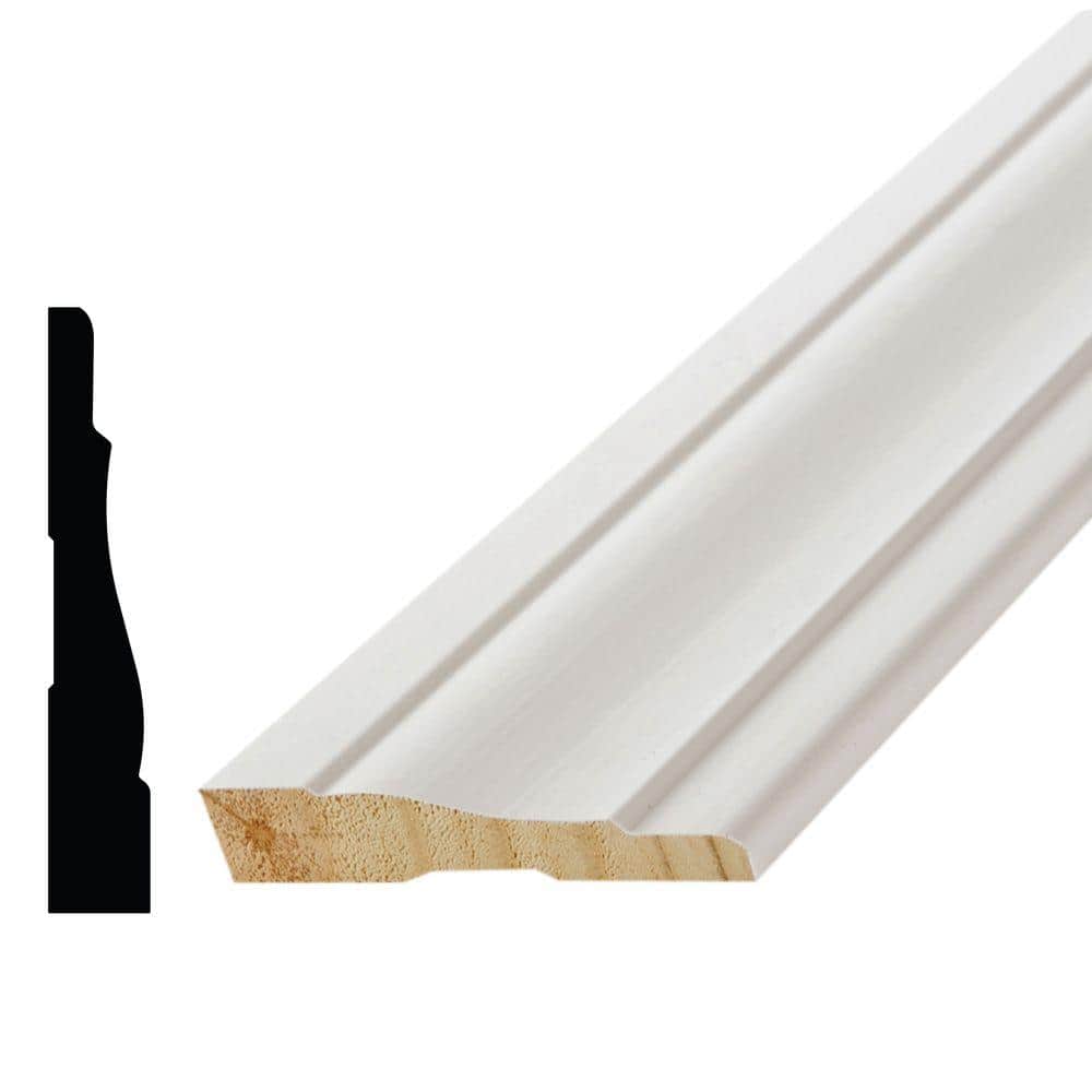 Alexandria Moulding WM 444 11/16 in. x 3-1/2 in. x 96 in. Poplar Wood ...