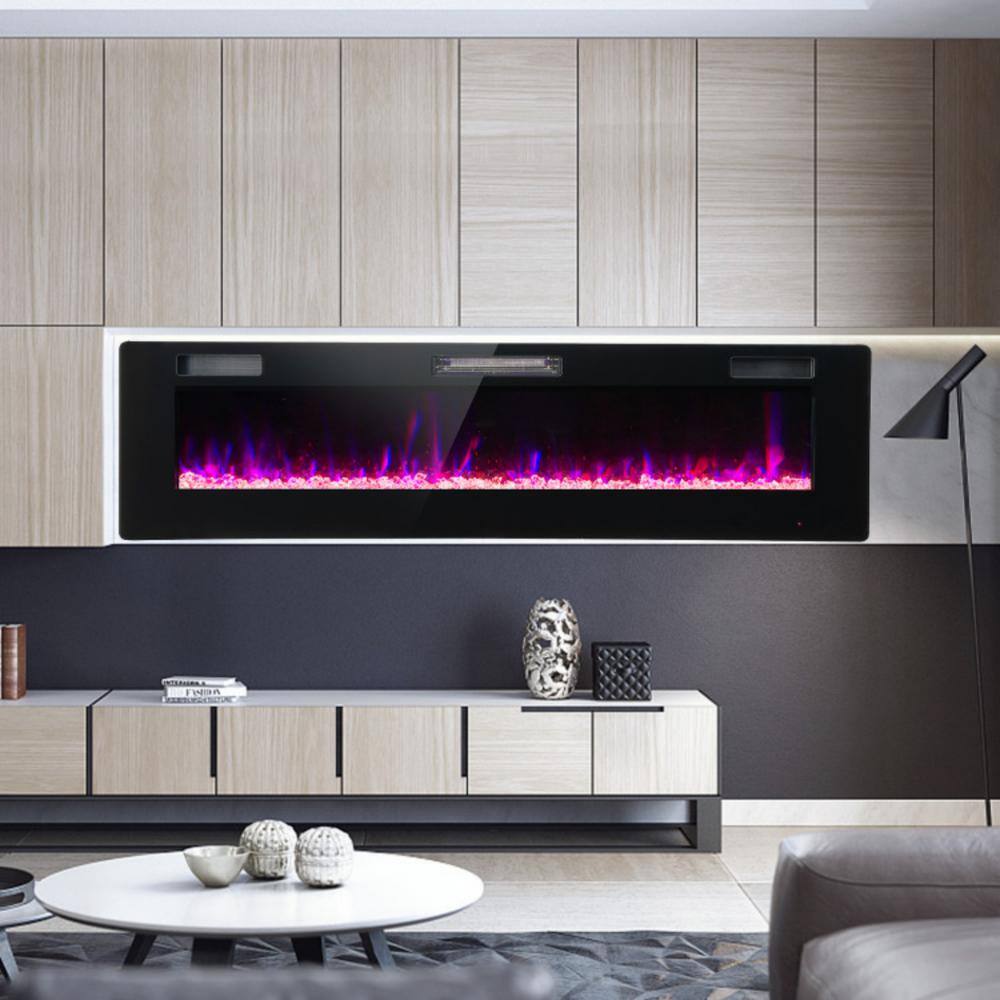 Clihome 60 in. Classic Built-in or Wall-Mounted Direct Vent Electric ...