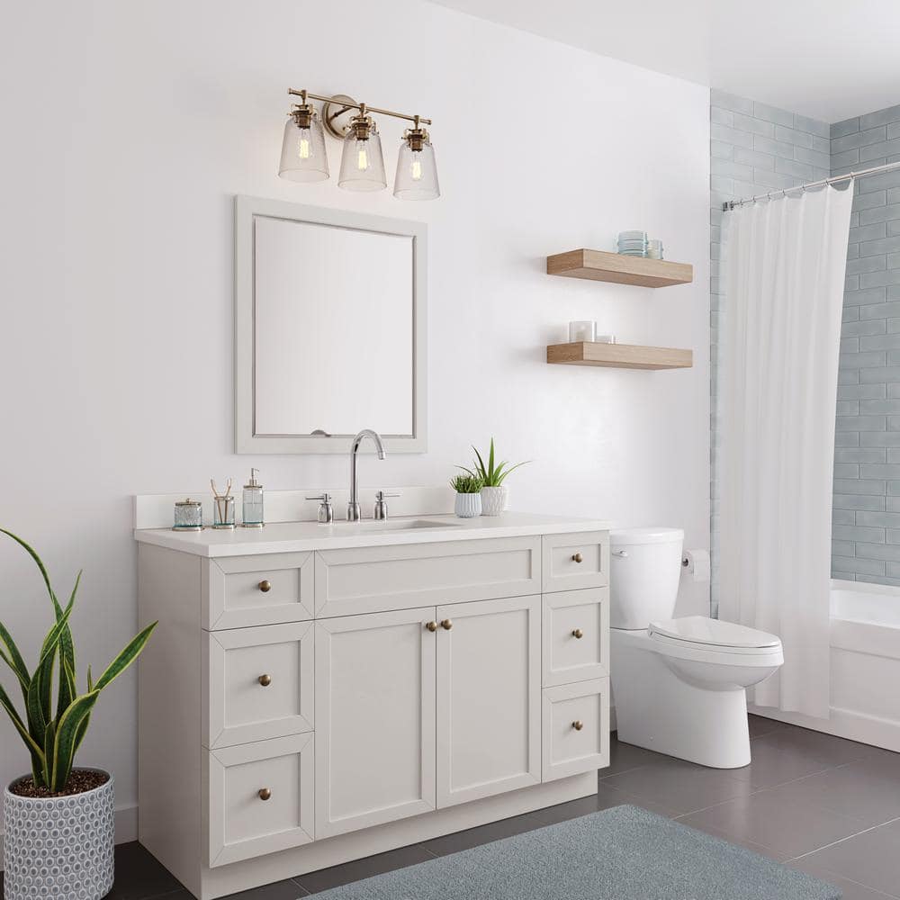 Millennium Lighting Amberose 23 in. 3-Light Modern Gold Vanity Light ...