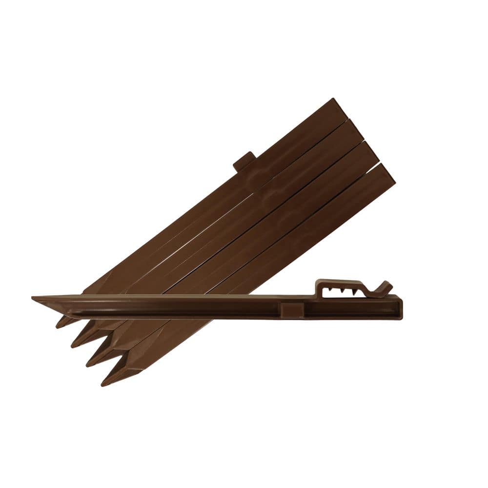 Vigoro 12 in. Teak Benda Board Flex Plastic Stake (5-Pack) 100100189 ...