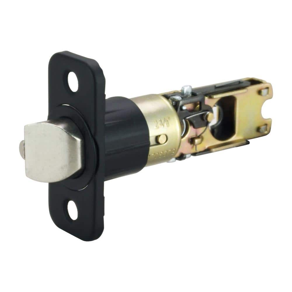 Design House 6-Way Matte Black Round Corner Universal Entry Door Latch ...