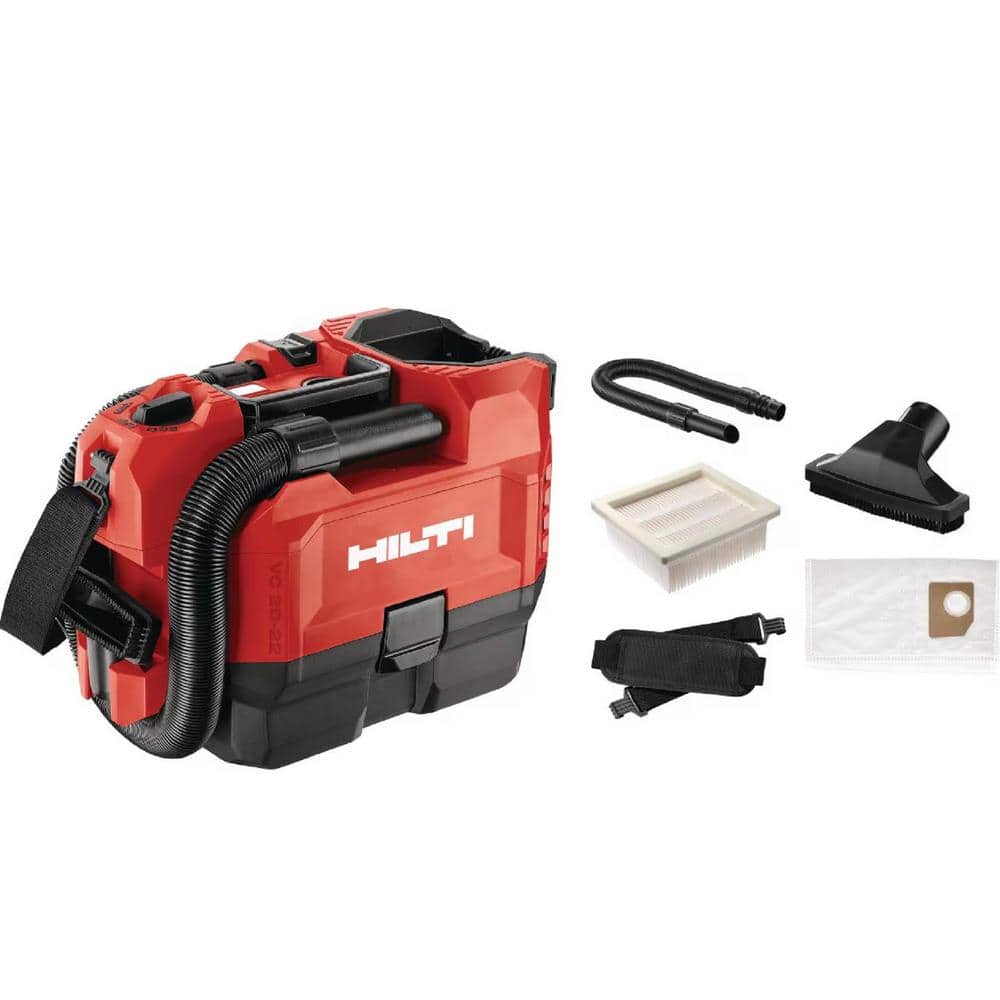Hilti 22-Volt NURON Li-Ion VC 2D CFM 1 Gal Cordless 1.6 PSI Dust Vacuum ...