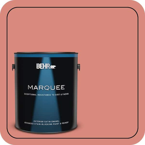 BEHR MARQUEE 1 gal. #M170-5 Indian Sunset Satin Enamel Exterior Paint ...