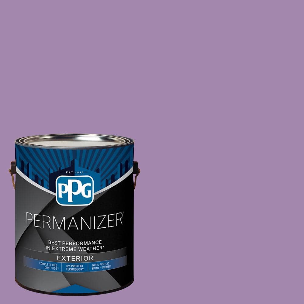 PERMANIZER 1 gal. PPG1176-5 Violet Eclipse Satin Exterior Paint PPG1176 ...
