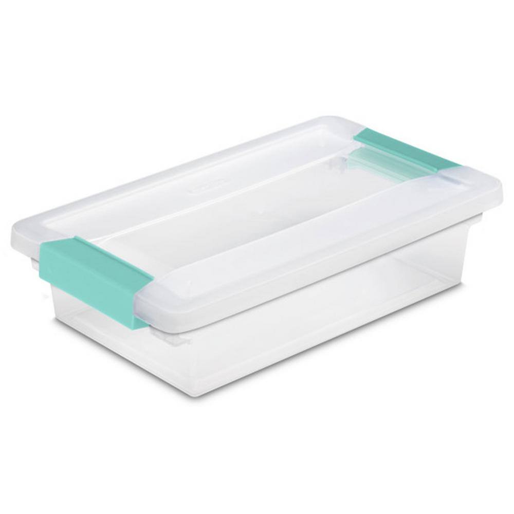 Sterilite 19618606 Small Lidded File Box Clear Storage Tote Container ...