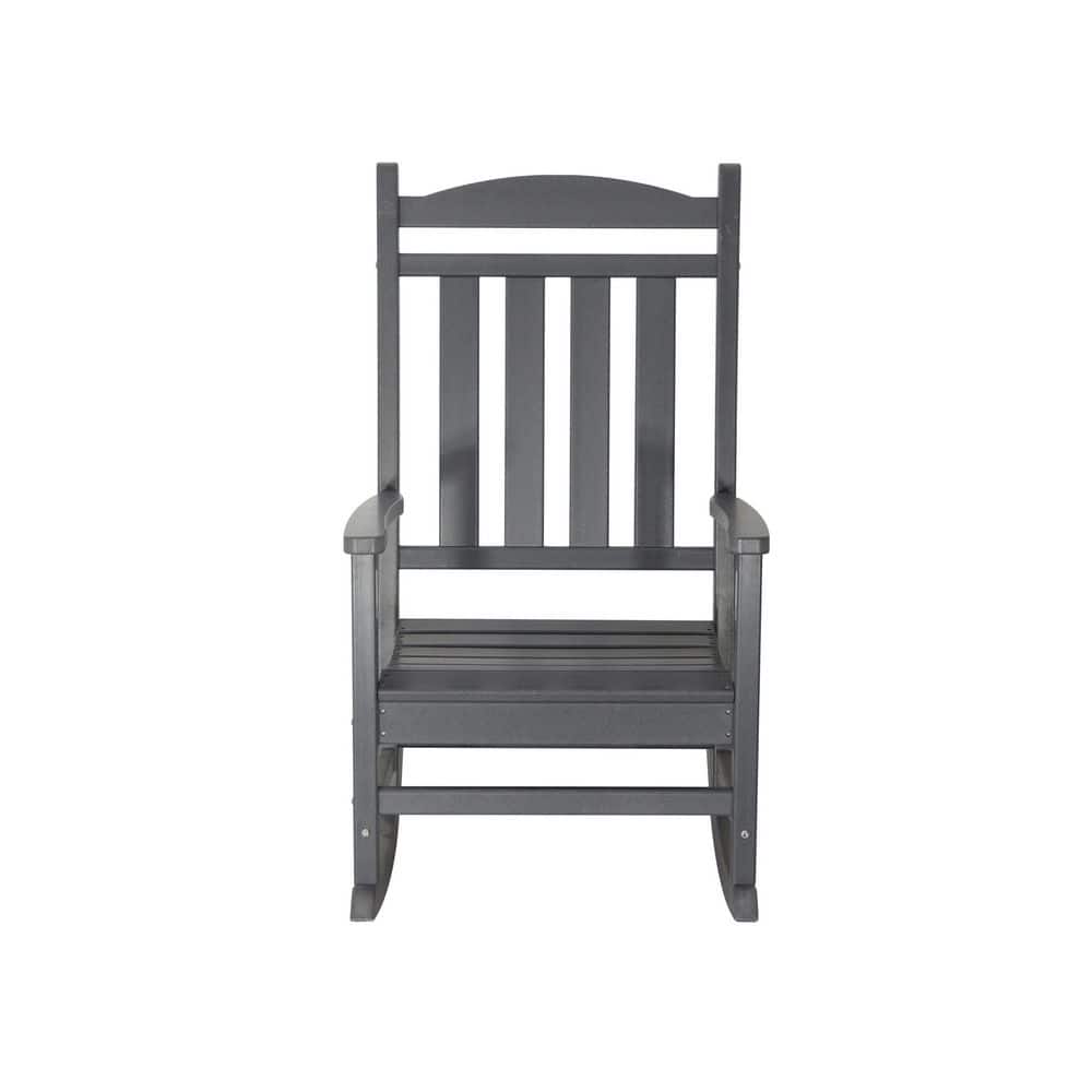 RST BRANDS Kamas Charcoal Stainless Steel Frame Outdoor Rocking Chair ...