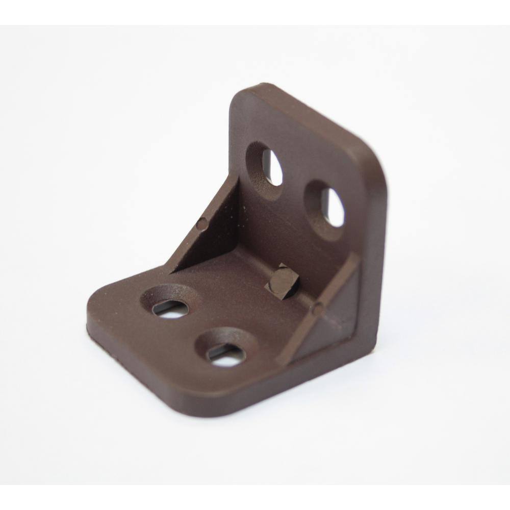 1-1/4 in. x 1-1/4 in. x 1-1/4 in. Brown Plastic Angle / Corner ...