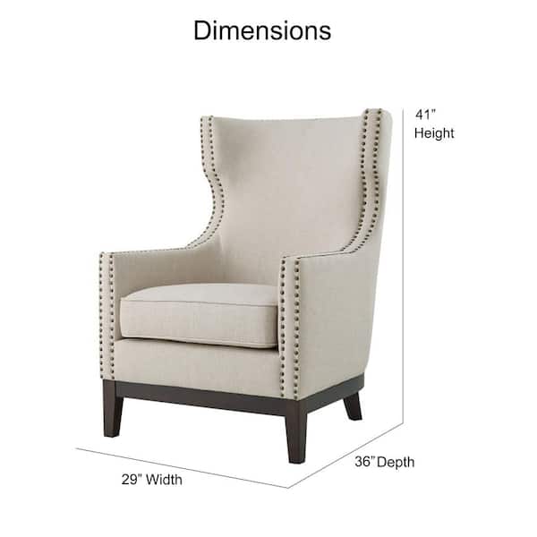 Steve Silver Roswell 18 in. Beige Linen Accent Chair RW850ACB