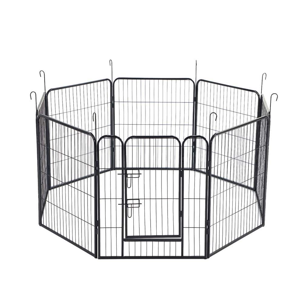 maocao hoom 8-Panels Outdoor Indoor Iron Puppy Dog Fence Pet Dog ...