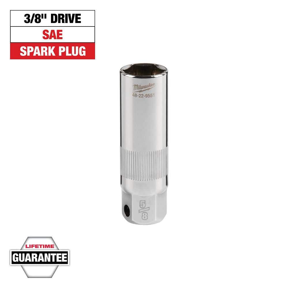 Milwaukee 3/8 in. Drive 5/8 in. Spark Plug Socket 48-22-9551 - The Home ...