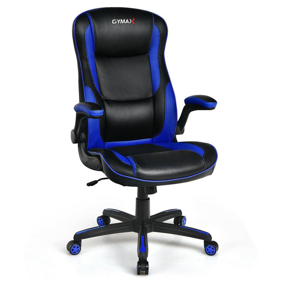 Gymax Blue Racing Style Office Chair Ergonomic Adjustable Computer ...