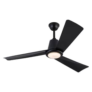 OUKANING 42 in. Indoor Silver and Dark Brown Modern 6-Speed Ceiling Fan ...