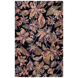 SAFAVIEH Blossom 6 ft. x 6 ft. Ivory/Plum Floral Oversized Square Area ...