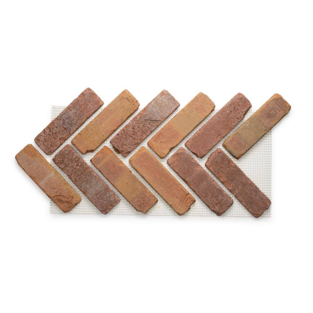 Old Mill Brick 28 in. x 12.5 in. x 0.5 in. Brickwebb Herringbone ...