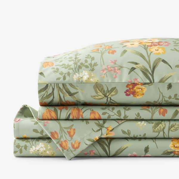 The Company Store Legends Hotel Sage Green Blooming Elegance Wrinkle ...