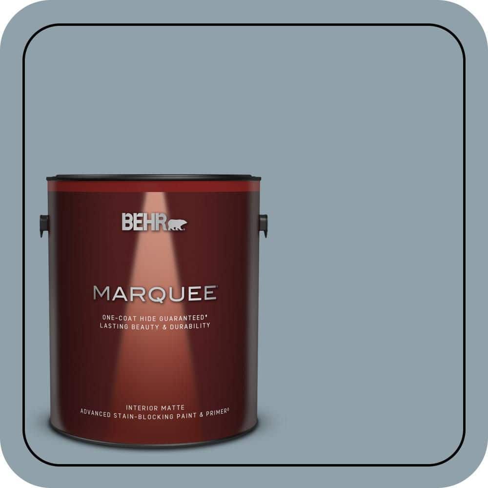 BEHR MARQUEE 1 Gal. #N480-4A Dusty Denim Matte Interior Paint and ...