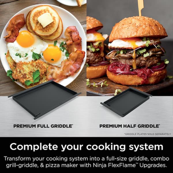 NINJA FlexFlame Plus 3-Burner Outdoor Cooking BBQ, 5-in-1 Propane and ...