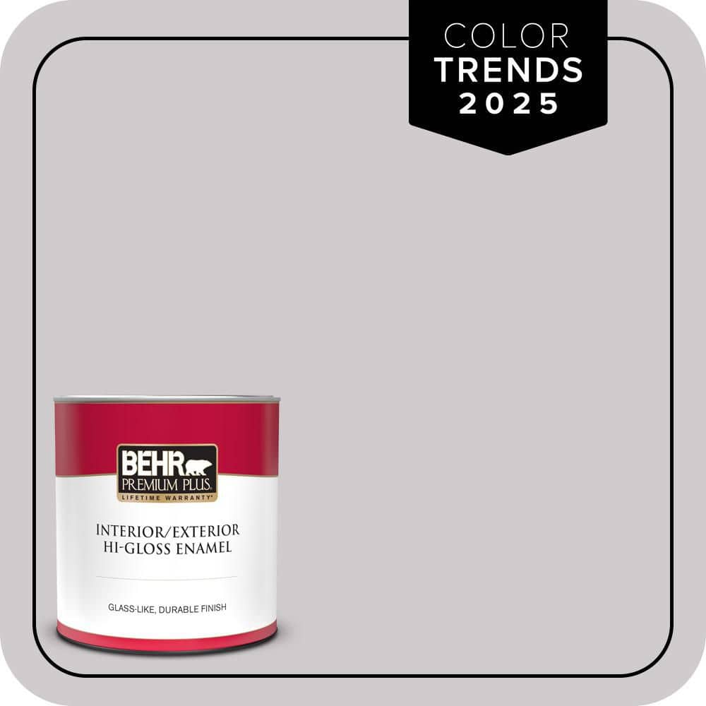 BEHR PREMIUM PLUS 1 qt. #MQ3-28 Rock Crystal Hi-Gloss Enamel Interior ...