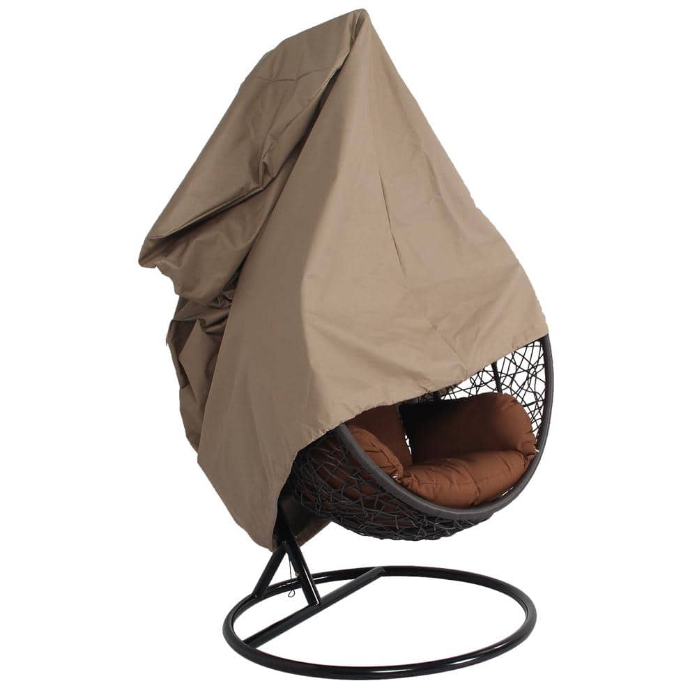 Leisuremod Single Brown Hanging Egg Swing Chair Cover ESC38C - The Home ...