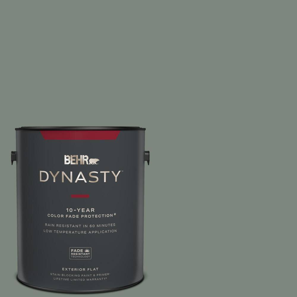 BEHR DYNASTY 1 gal. #700F-5 Wild Sage Flat Exterior Stain-Blocking Paint & Primer 465301 - The ...