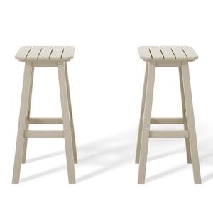 WESTIN OUTDOOR Laguna 29 in. HDPE Plastic All Weather Backless Square ...